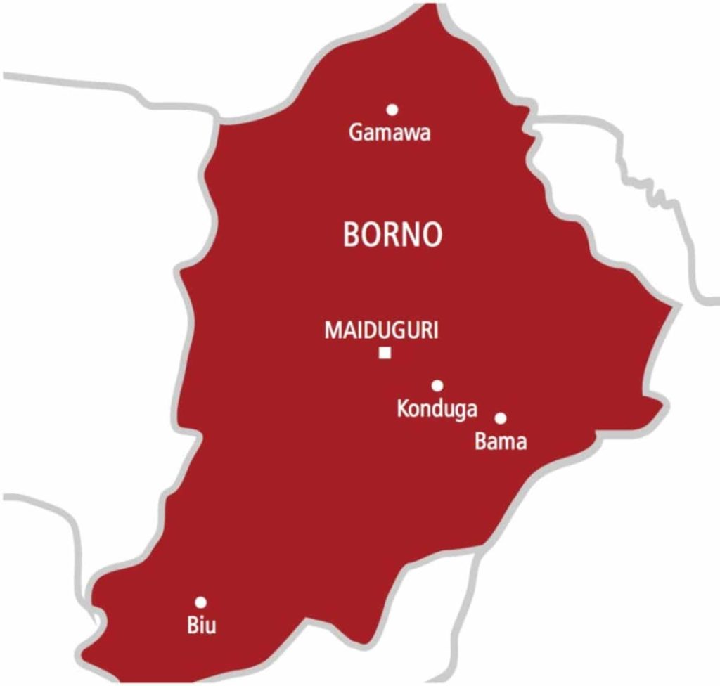Borno state map Borno state map