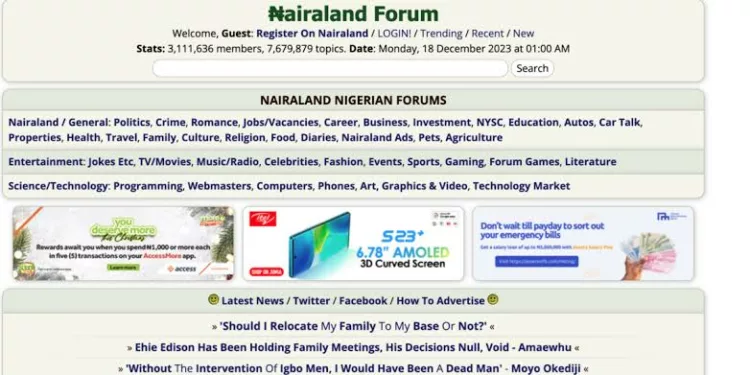 Nairaland Hit By Server Downtime, Founder Reveals Cause