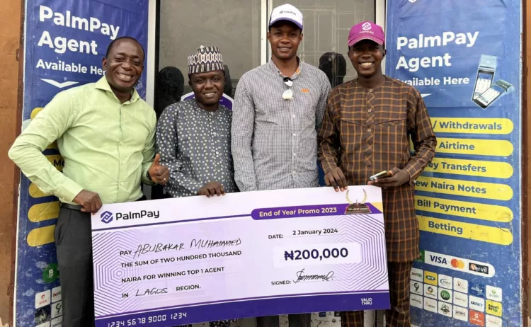 PalmPay Rewards Agents With N200m Cash