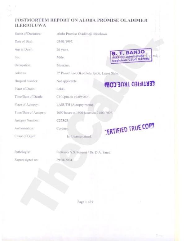 Mohbad: Autopsy Reveals Drug Reaction As Possible Cause Of Singer's Death