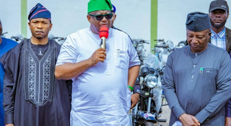 Plateau Govt Distributes Motorcycles, Raincoats To Security Agencies Plateau Govt Distributes Motorcycles, Raincoats To Security Agencies