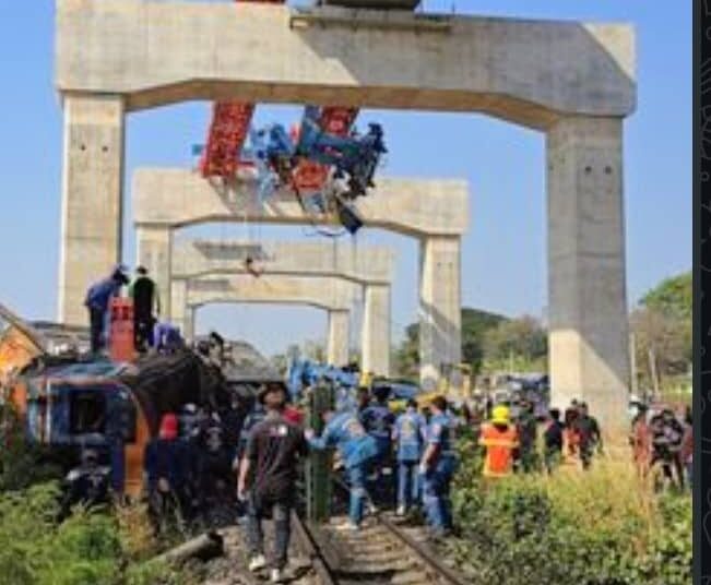 Dozens Killed As Crane Crashes On Passenger Train In Thailand