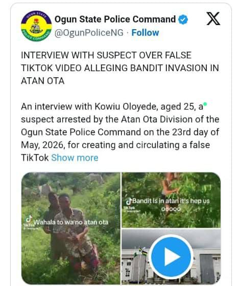 I Staged Fake Bandit Videos On TikTok To Gain Followers — Suspect